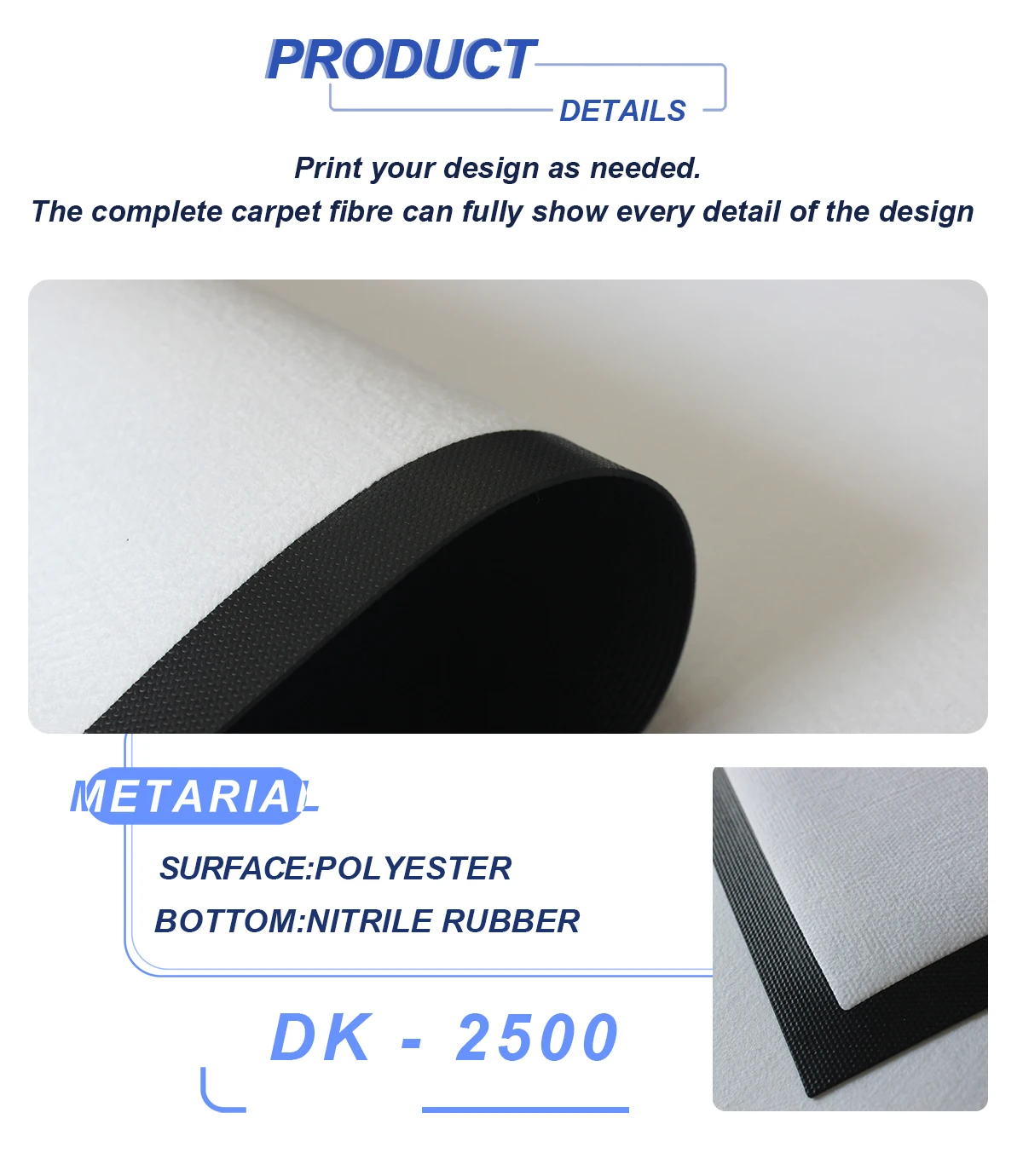 Wholesale Blank Dye Sublimation Blanks Rugs Carpet White Polyester Mat