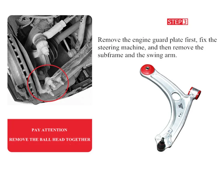 Adjustable Aluminium Magnesium Alloy Control Arm Kit for VW