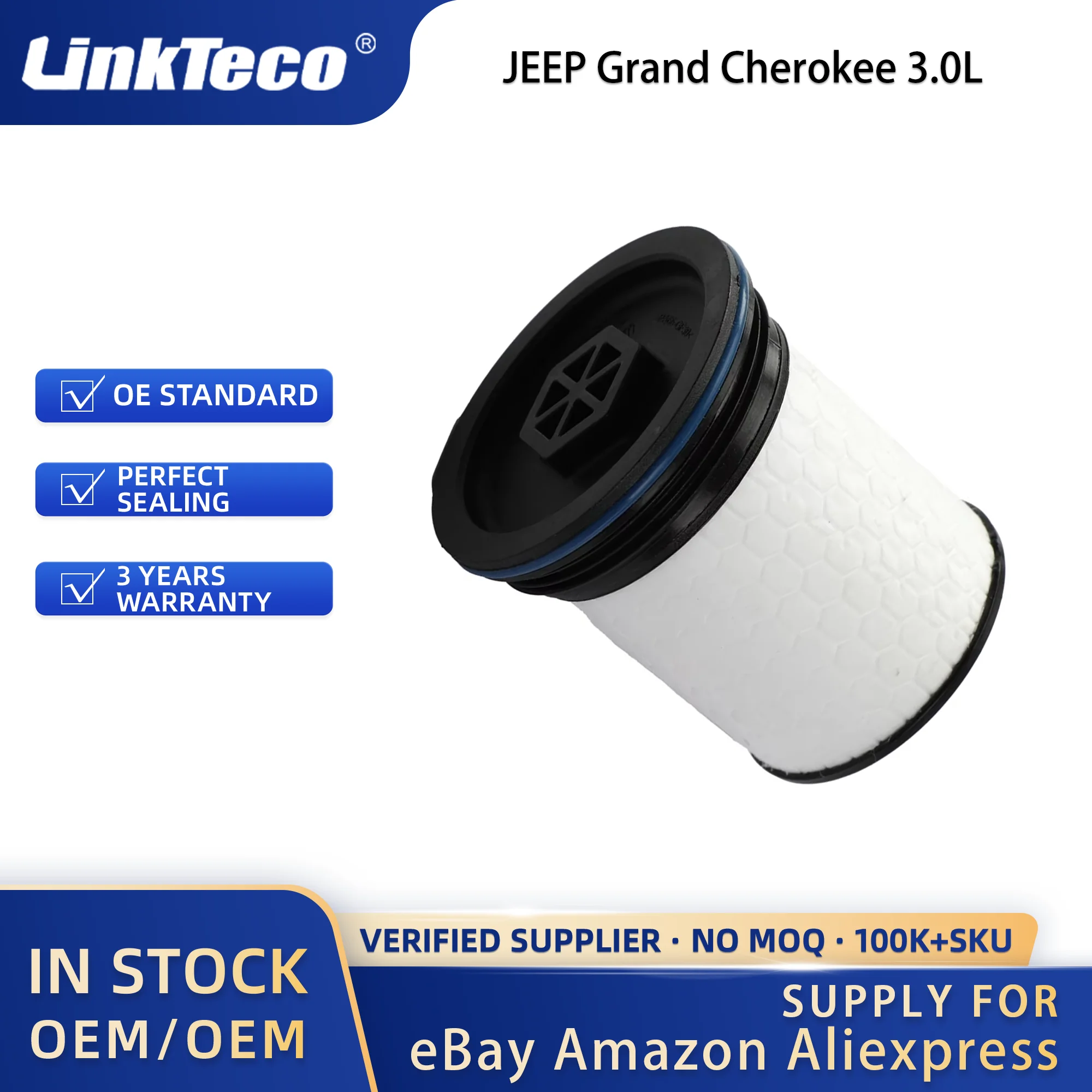 Linkteco Engine Part Car Fuel Filter Fit for JEEP Grand Cherokee 3.0L ...