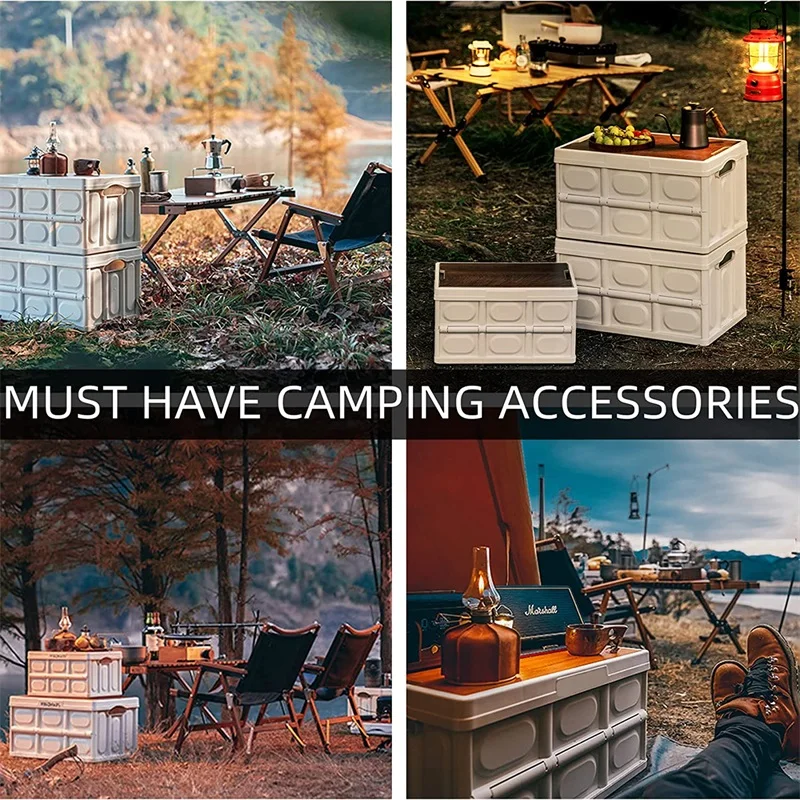 Transparent Double Open Plastic Collapsible Storage Box Camping Box ...