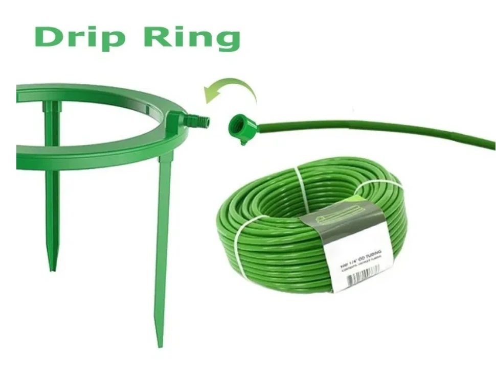 Garden Water Spray Ring System ABS Plastic 5 Inch Drip Ring Hydroponic ...