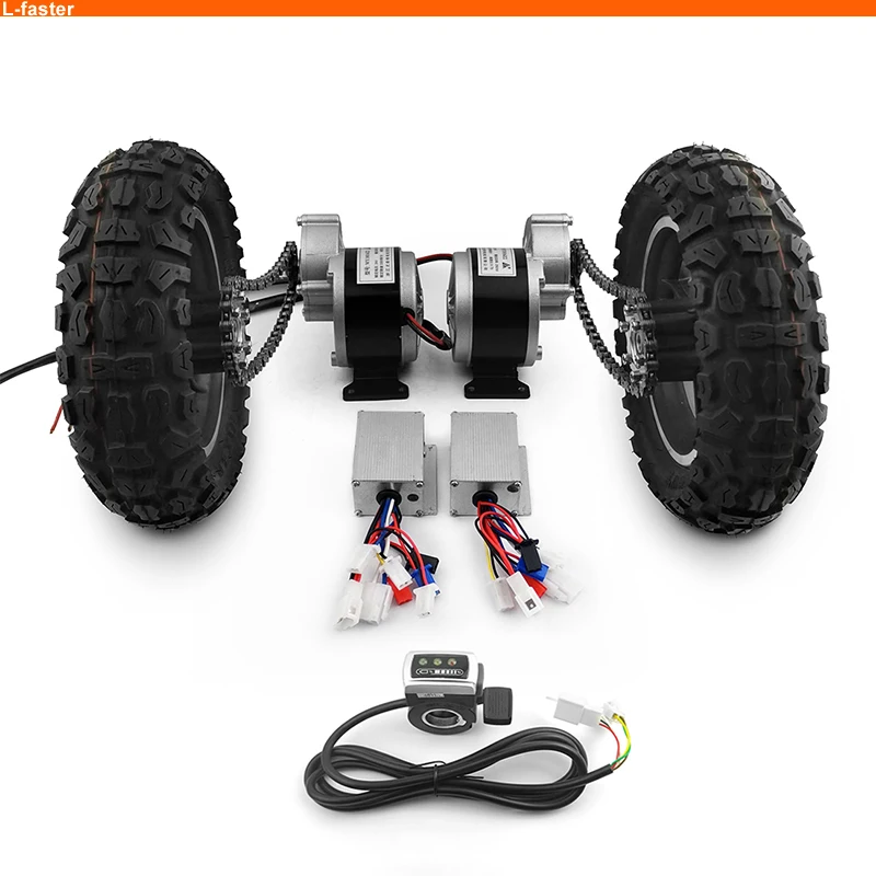 DIY Dual Drive Wheel 250W 24v Electric Cart Conversion Kits