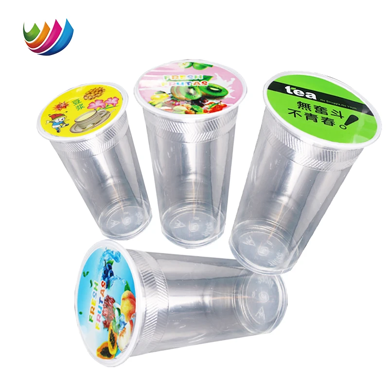Custom Printed Logo Disposable Bubble Boba Tea Cup Film