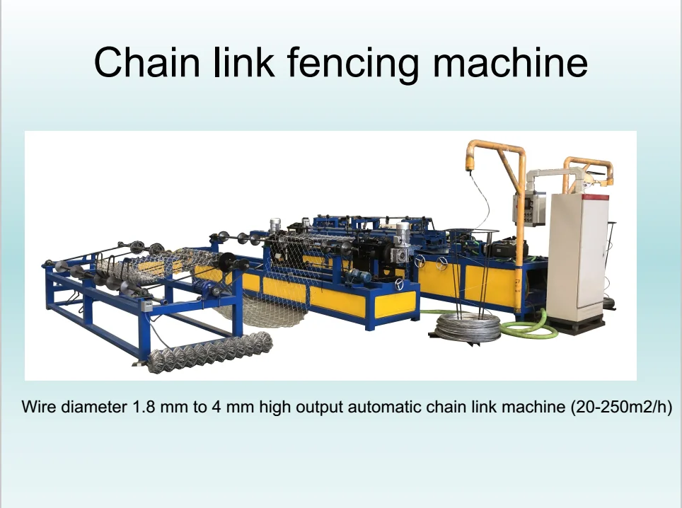 Single Wire Chain Link Fence Netting Machine for Plant Farm ...