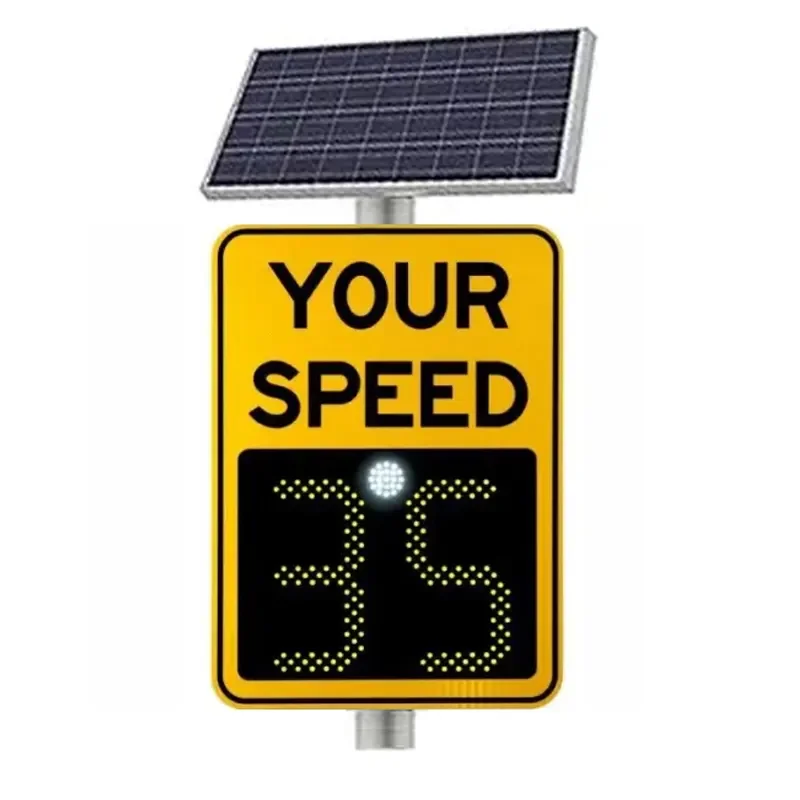Outdoor Traffic Road Warning LED Display Solar Power Radar Speed Limit ...