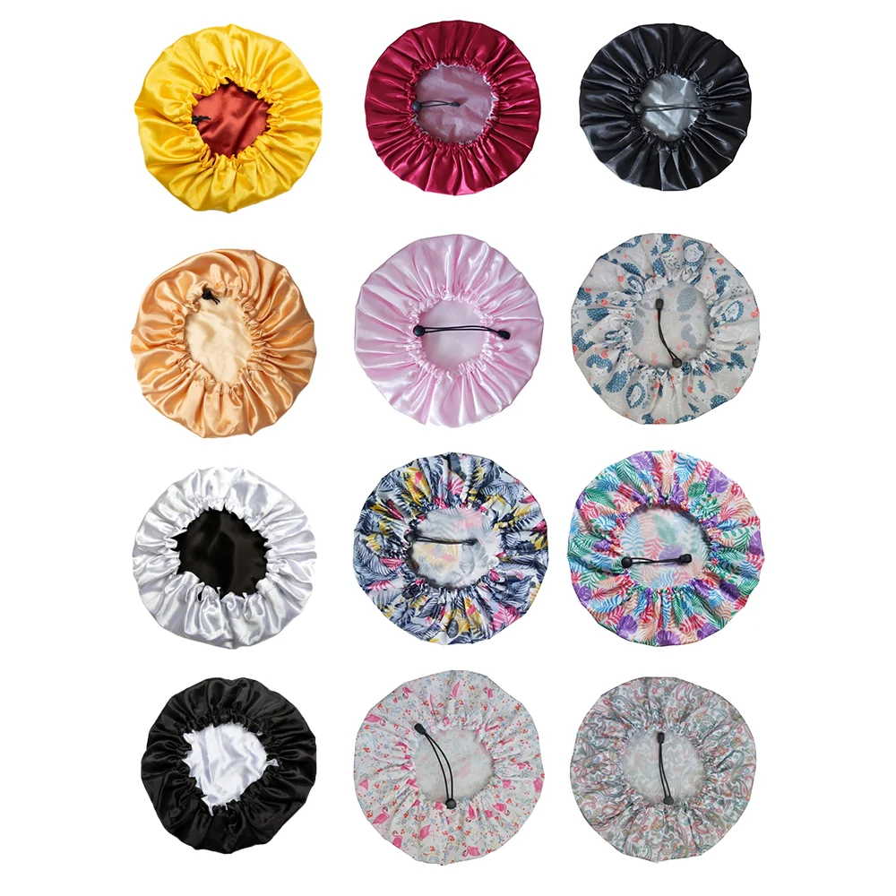 Custom Logo Double Layer Satin Bonnet - Versatile & Stylish