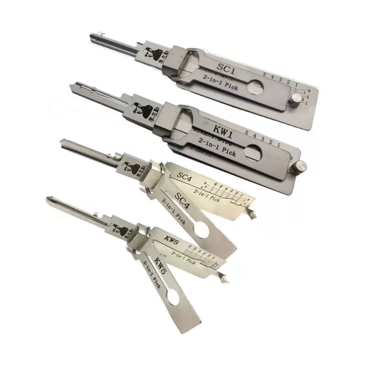 New Lishi Tool 2 in 1 TE2 SC1 SC4 KW1 KW4 C123 S123 SC20 HU87 R52 Yale5 ...