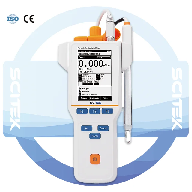 Scitek Portable Conductivity Meter 1-3 Points Calibration With Standard ...