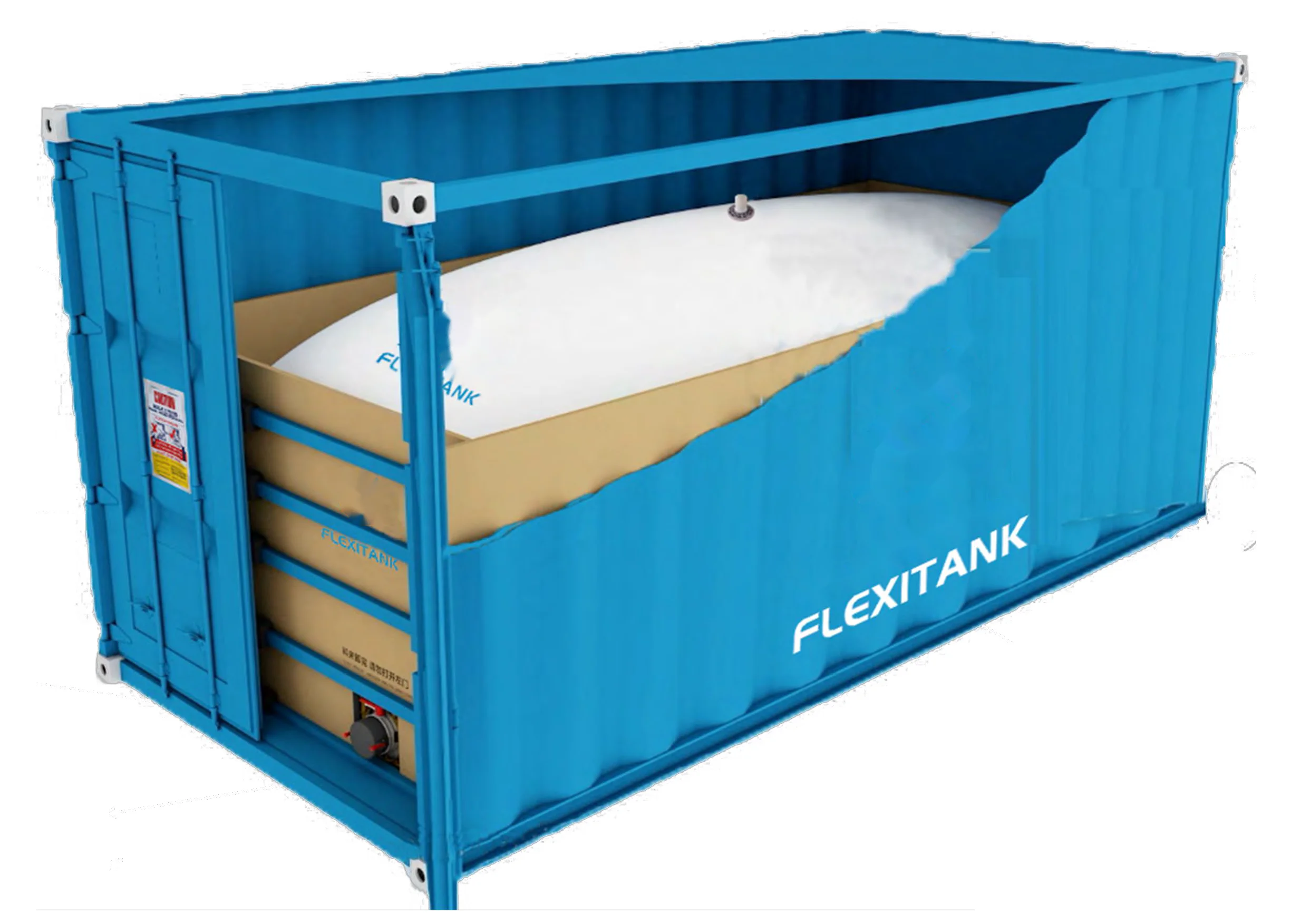 Reusable Bulk Container - Corrugated 20' Container Transportation Foldable Flexitanks 24kl ...