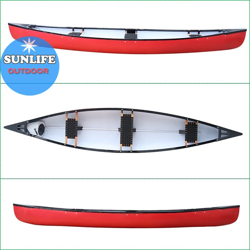 Hot-sell Plastic Fishing Canoe/Kayak,Durable Big Size 16Ft Long for 4 ...