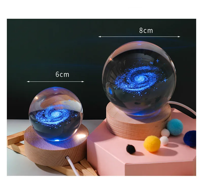 3d Custom Rgb Removable Luminous Engraving Galaxy Lamp Led Glowing ...