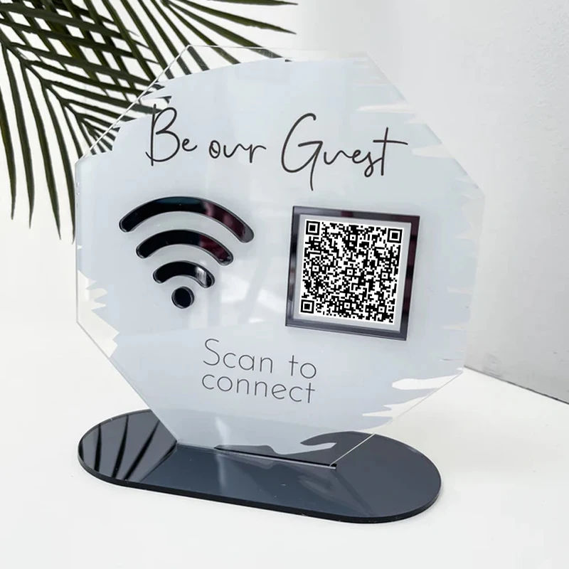 Custom Table Top Qr Code Display Stand Facebook Instagram Tabletop ...