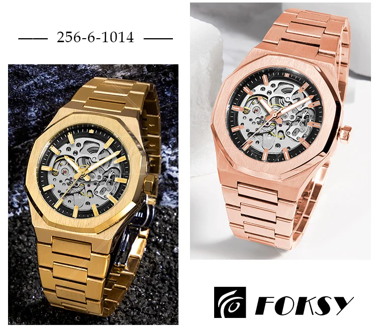 Custom Brand Stainless Steel Luxury Wrist Automatic Movement Mechanical ...