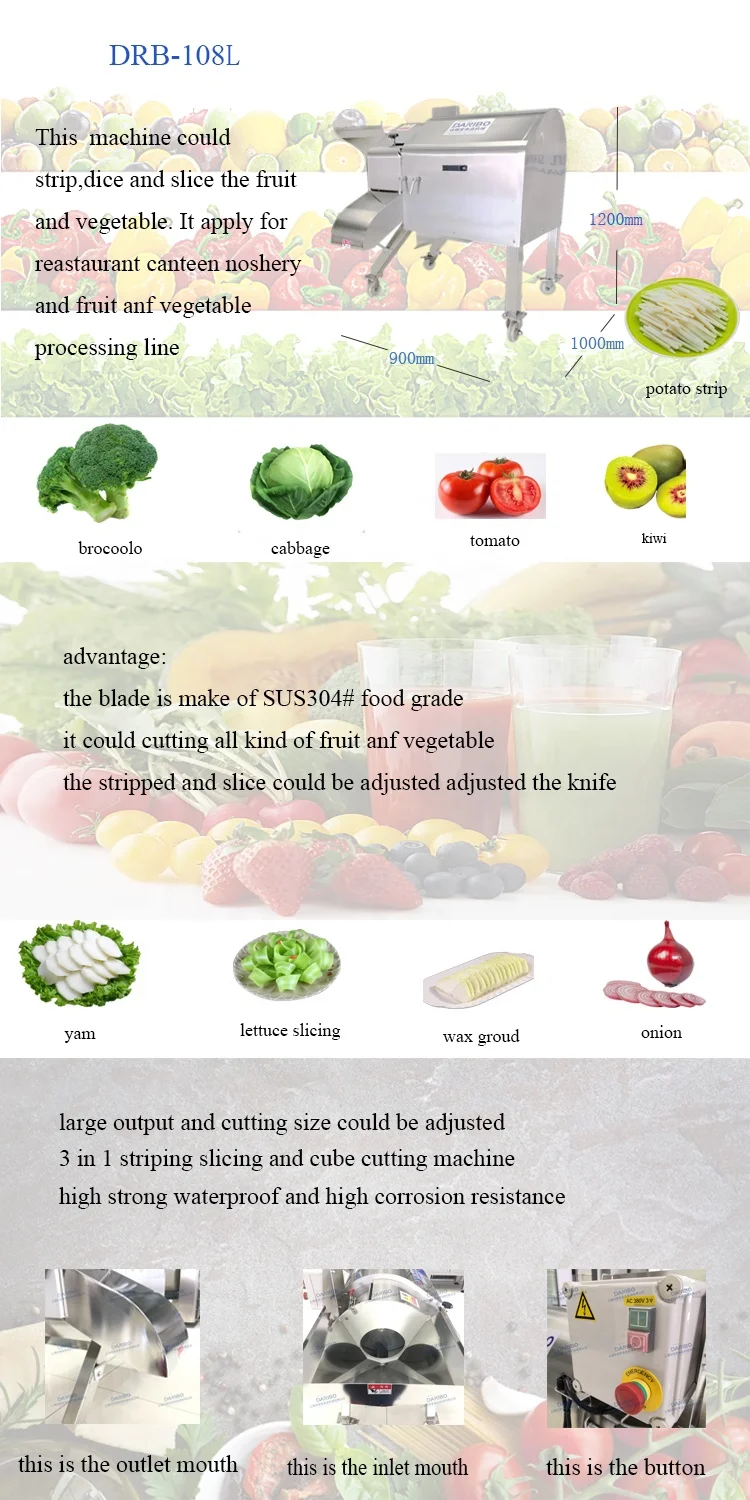 2025 108L 1-3T/H Trunip Cube Cutter Pumpkin Cube Cutting Equipment ...