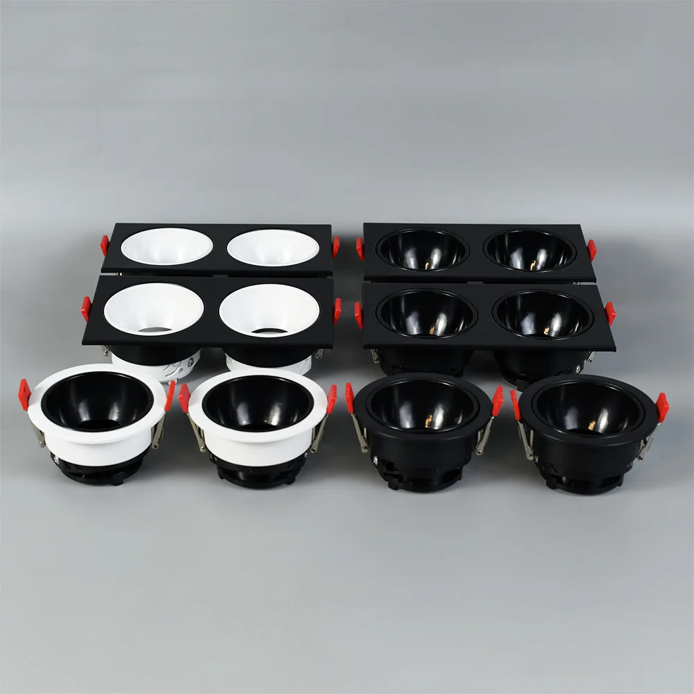 Metal Recessed GU10 Round LED Downlight Fixture Housing