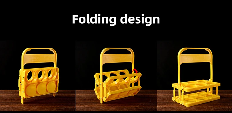 Portable Plastic Beverage Carrier - 6 Pack Beer Rack