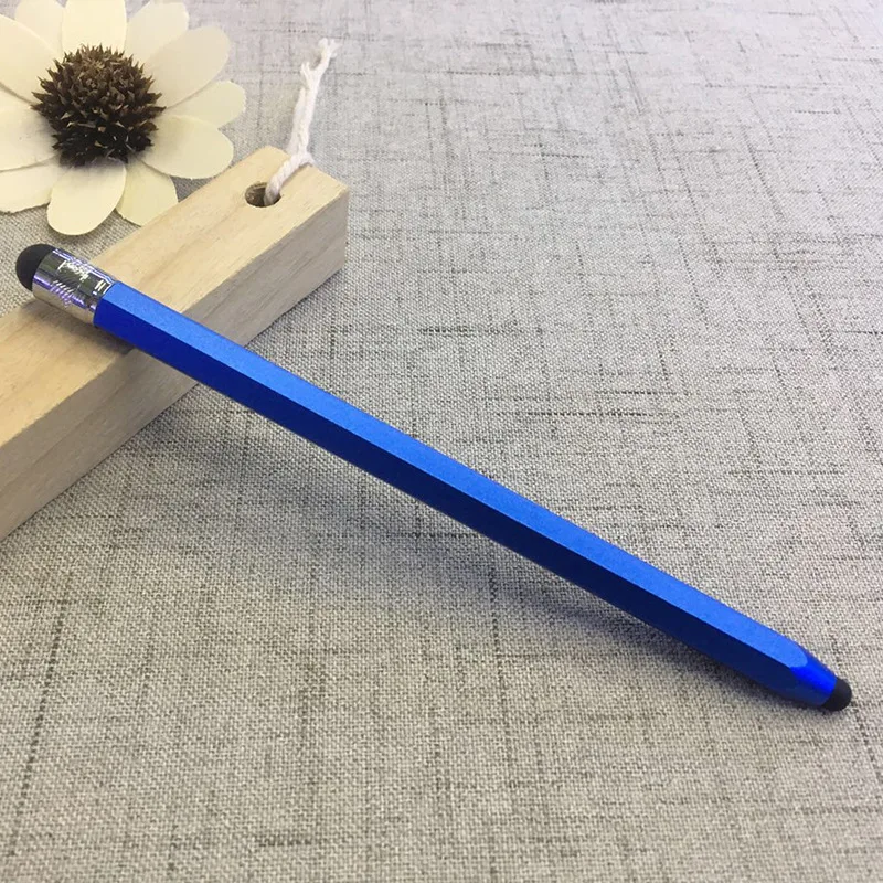 Hexagon Pencil Shaped Touch Pen - Double Replacement Rubber Tip