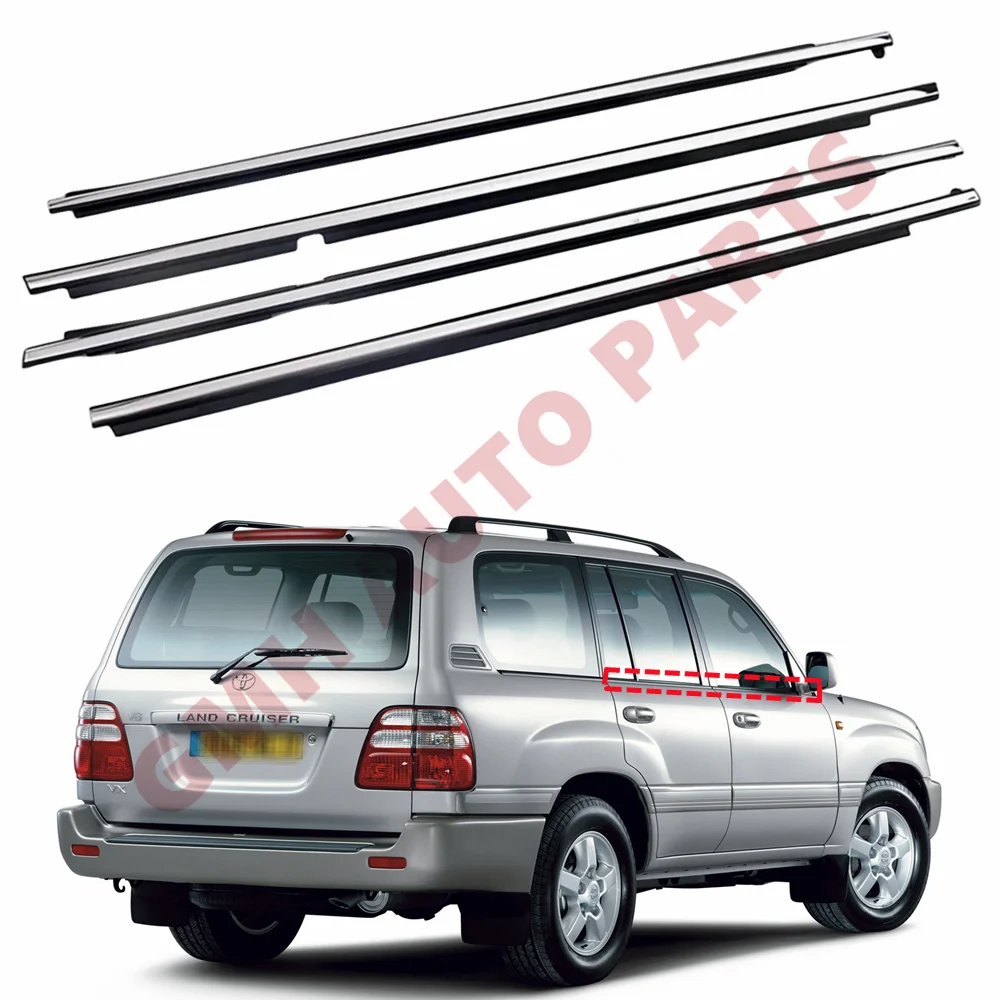 Toyota Land Cruiser 100 Window Weatherstrip - Black Chrome