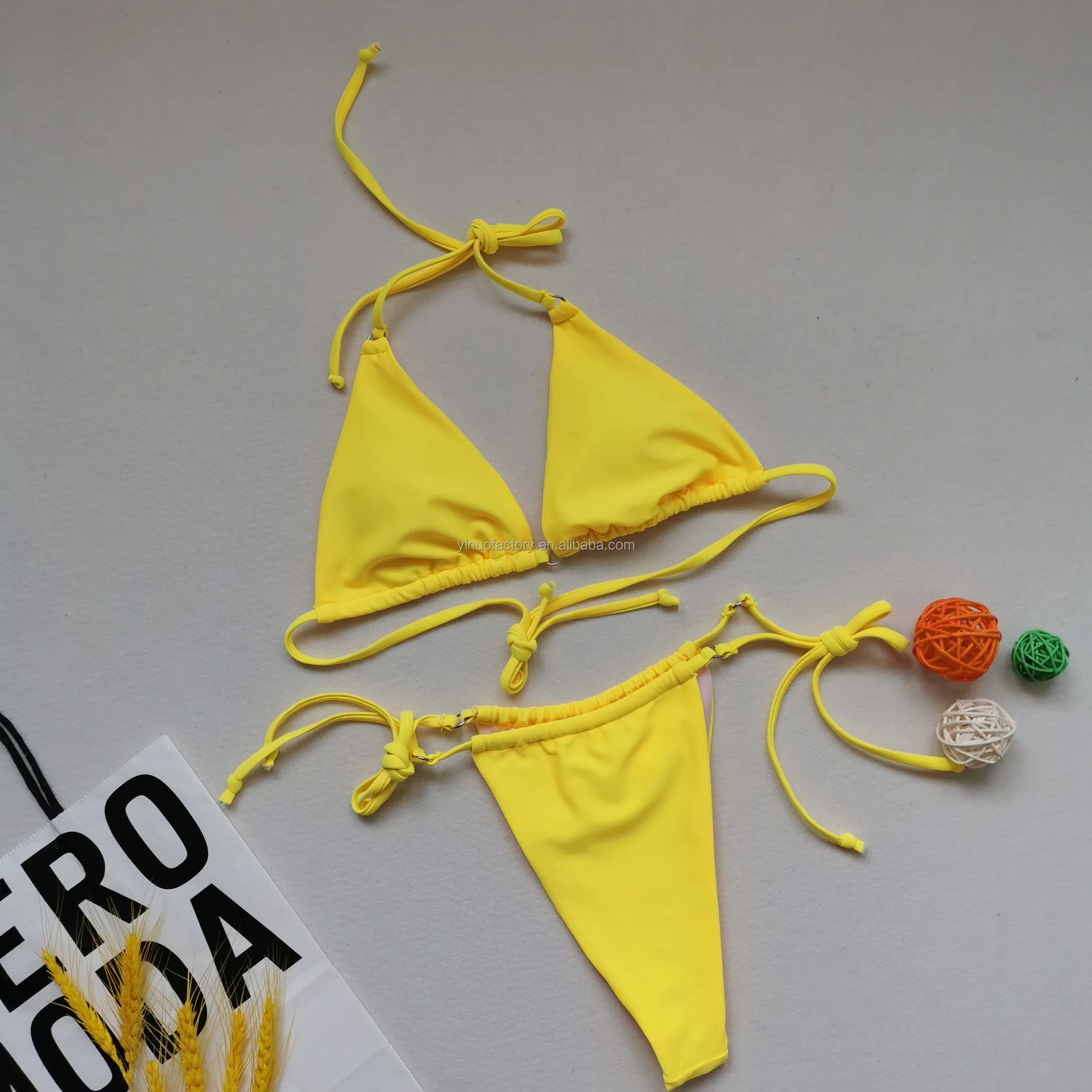 Private Label Custom Logo Color Push Up Bikini Eco Friendly Triangle ...