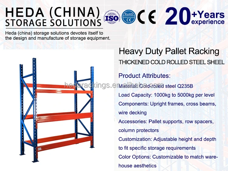 Heda Metal Warehouse Racking Industrial Shelving Systems Heavy Duty ...