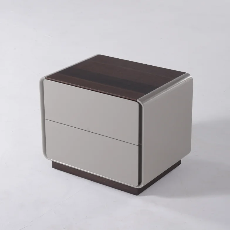 Hot Sale Simple Modern Unique Night Stands Bed Side Table Grey for ...