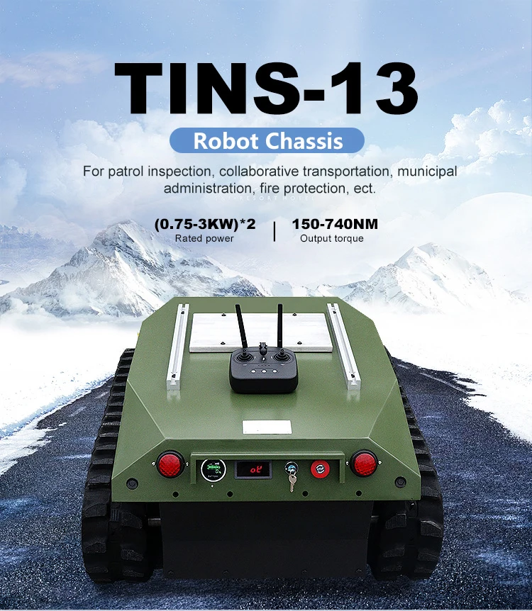 Big Farm Ground Unmanned Vehicle Spraying Crawler Chassis Tracked Robot ...