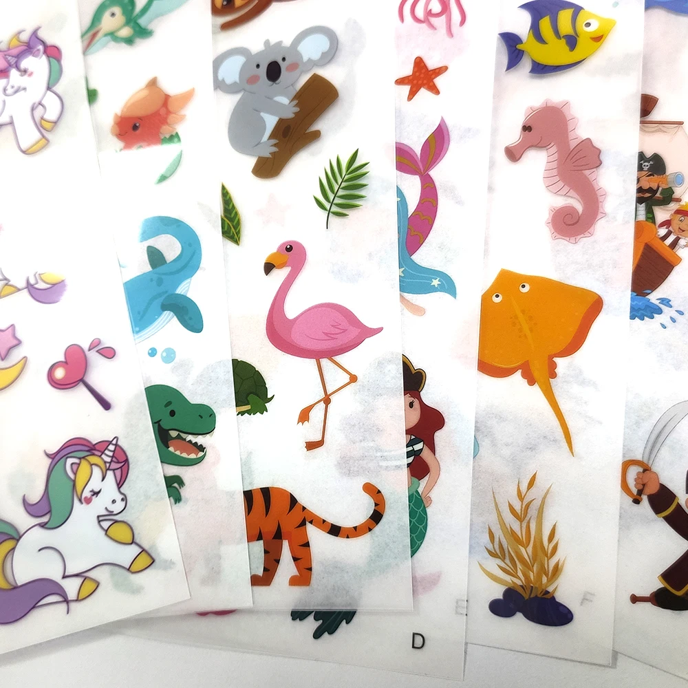 Scratch Sticker Rub on Transfer Custom Removable Vinyl Decal for Kids