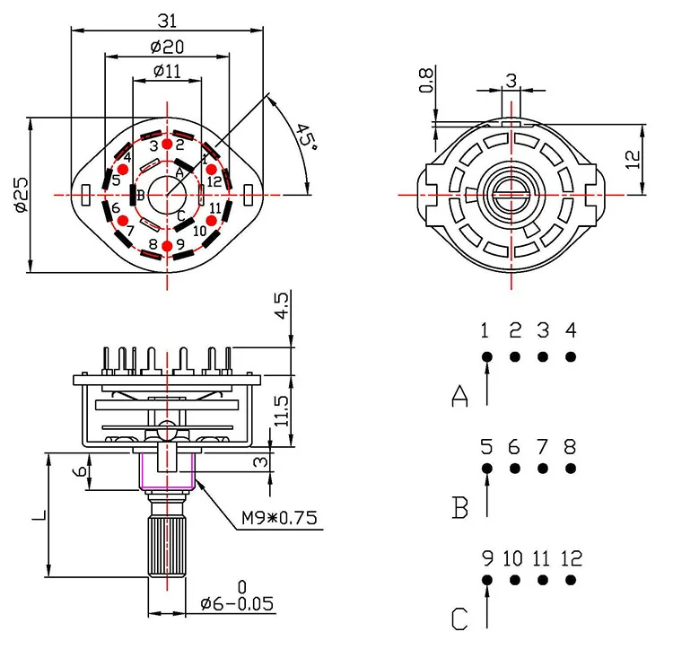 Rs25 Rotary Switch Versatile 1