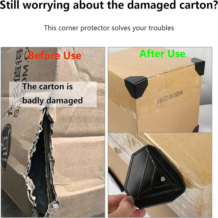 Three-Sided Plastic Edge Protector PP Material Carton Corner Guard and ...