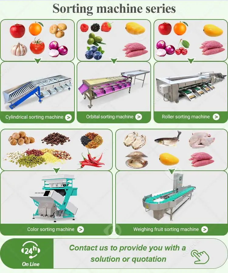 Automatic Chicken Shrimp Oyster Mango Size Weight Sorting