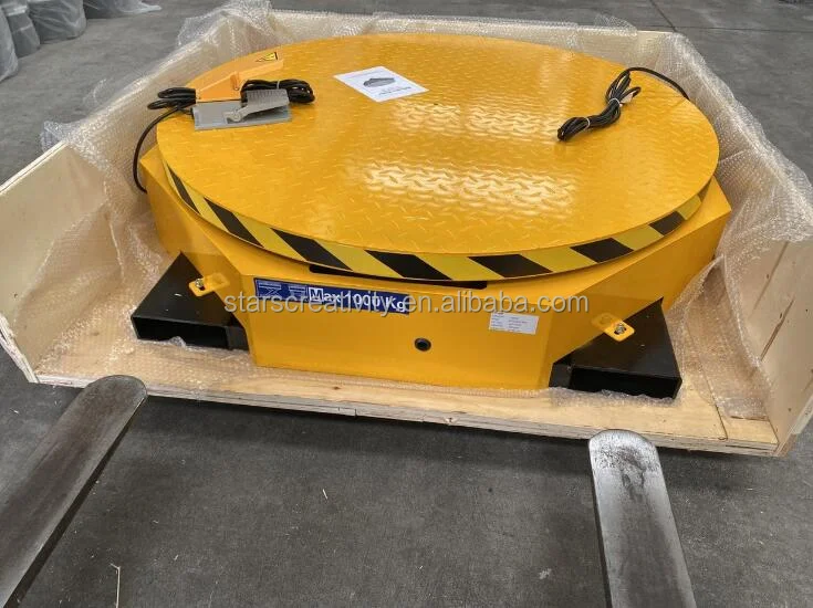 Carton Electric Turntable Motorized Rotary Pallet Turntable