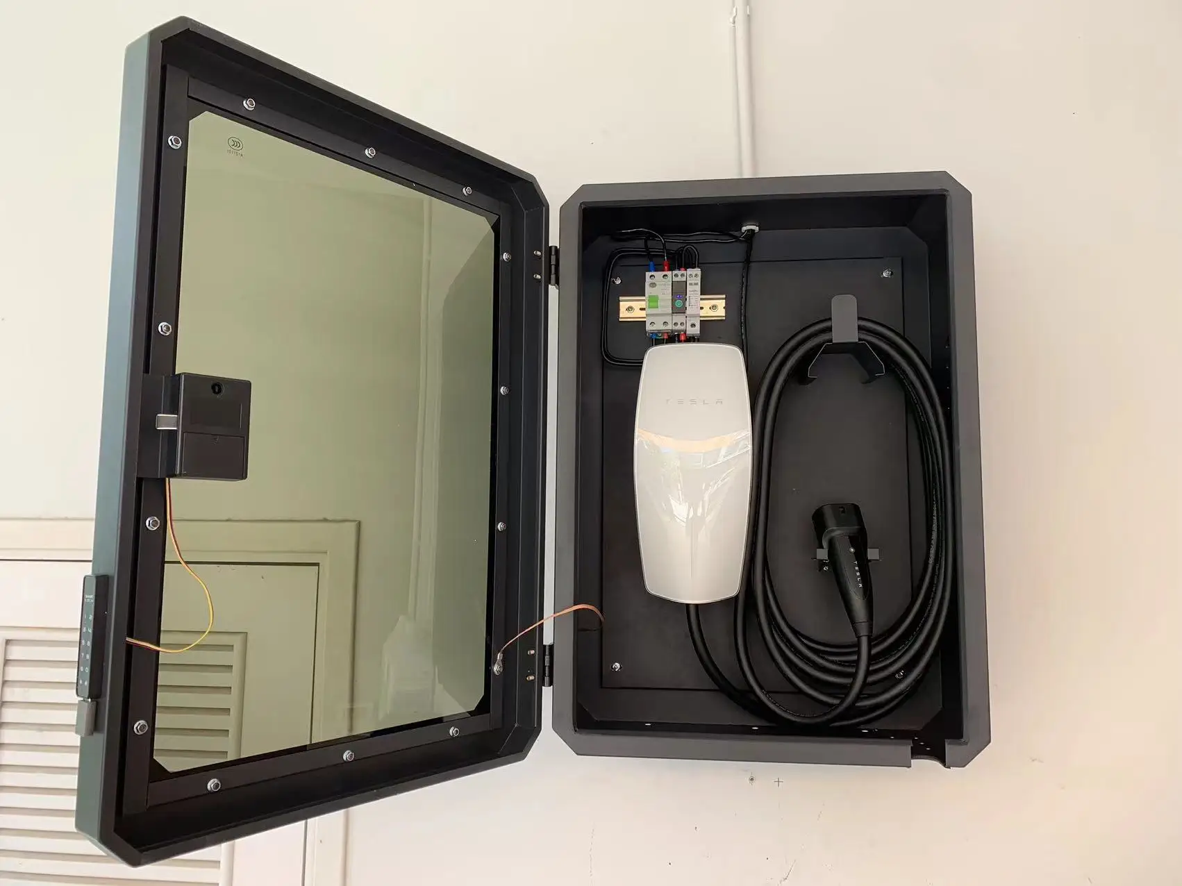 Secure and Efficient EV Charging with Wall-Mounted Stations
