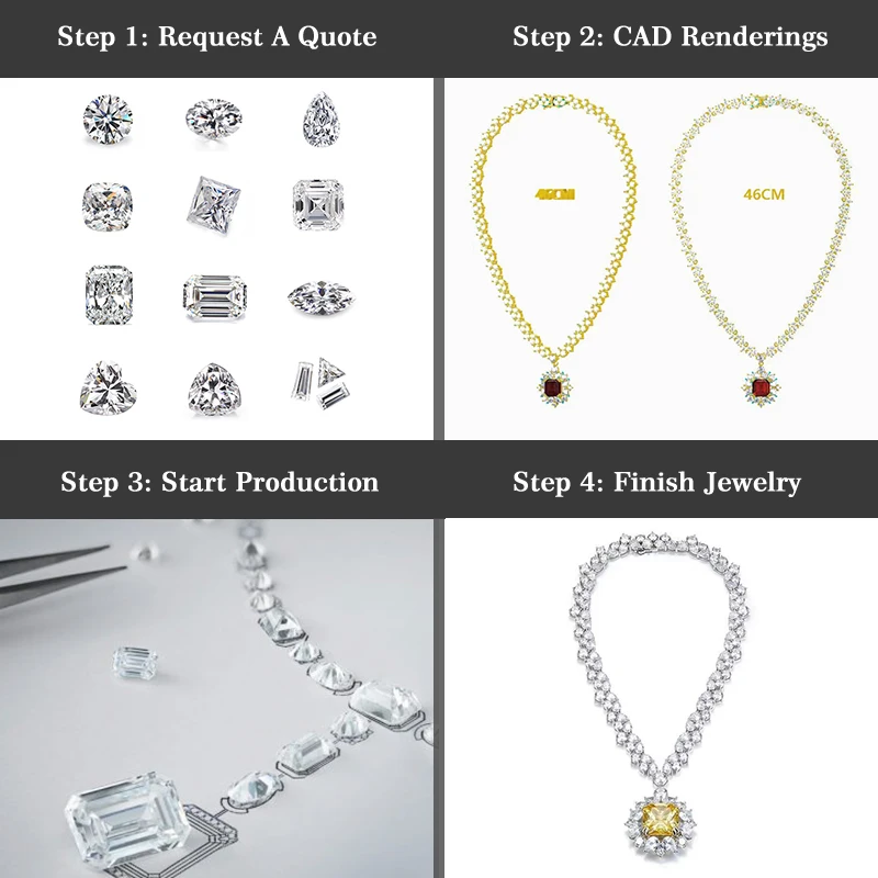 Luster Jewelry 10k/14k/18k Solid Yellow Gold 2ct Princess Gra Certificate Moissanite Engagement ...