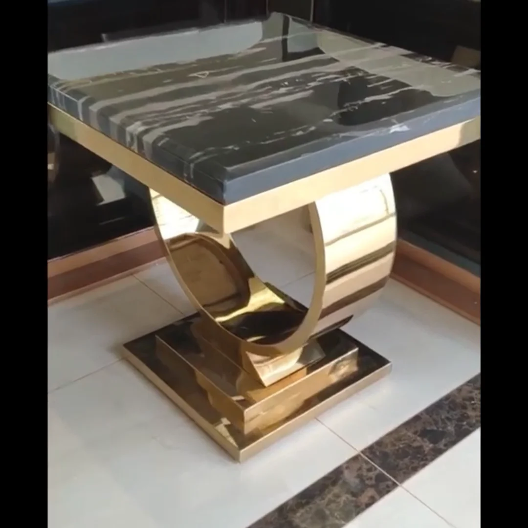 Luxury Furniture Arabic Style Royal End Table Sparkle Diamond Gold Side ...