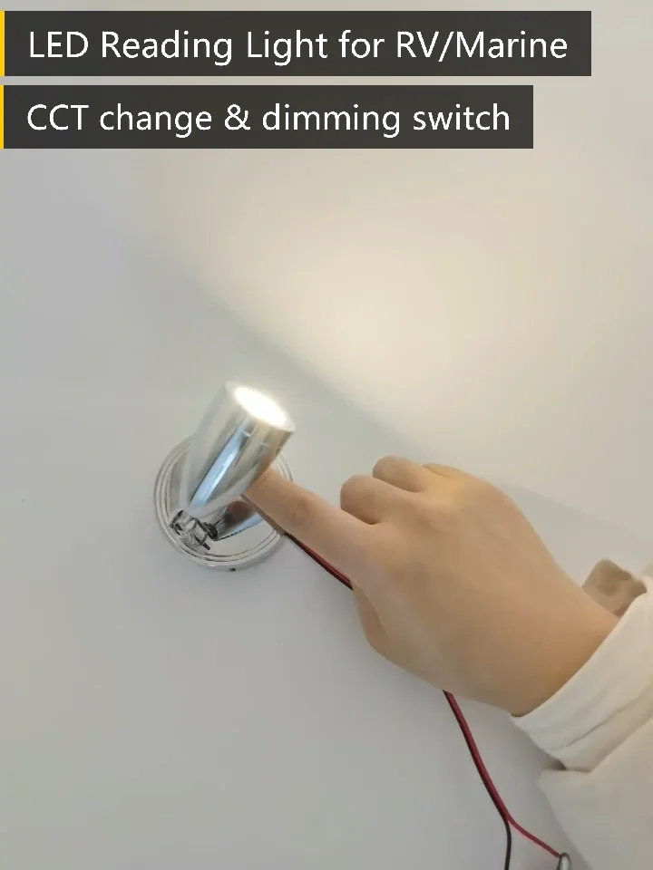 12v Spotlight Reading Lamp Caravan Boat Motorhome Wall Reading Light ...