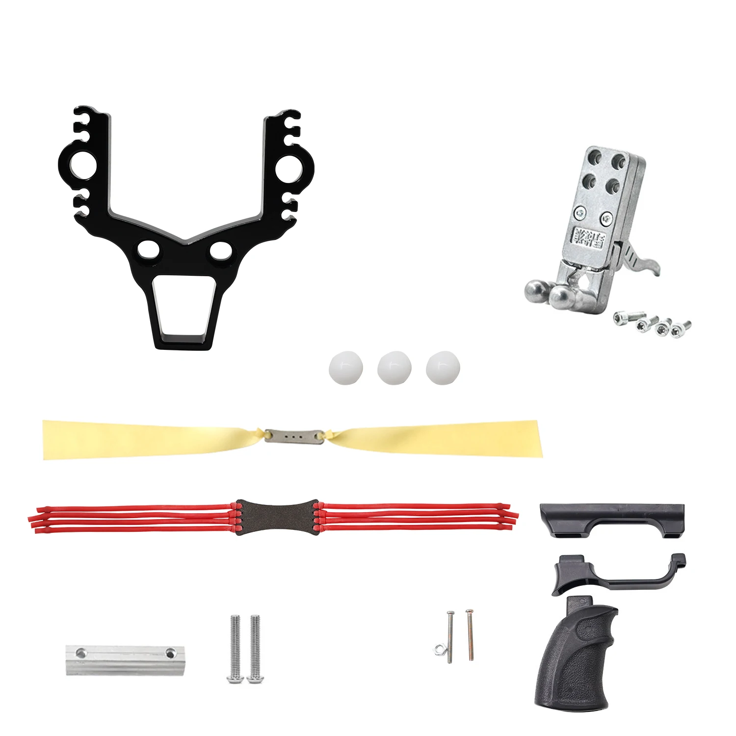 Aluminum Alloy Slingshot Head and Elastic Rubber Band Combination for ...