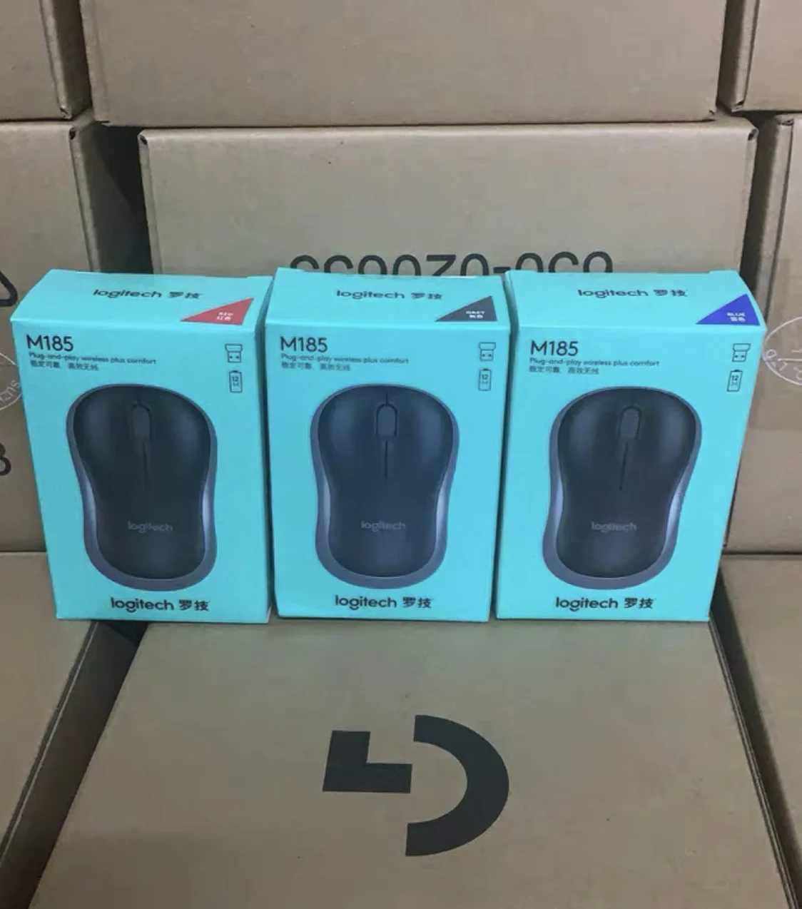 Logitech M185 Fashion Silent Wireless Mouse Coreless Mute Mice Mouse ...