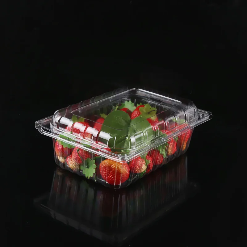 Disposable 1000G Fruit Cutting Packaging Box Clear Square Food ...