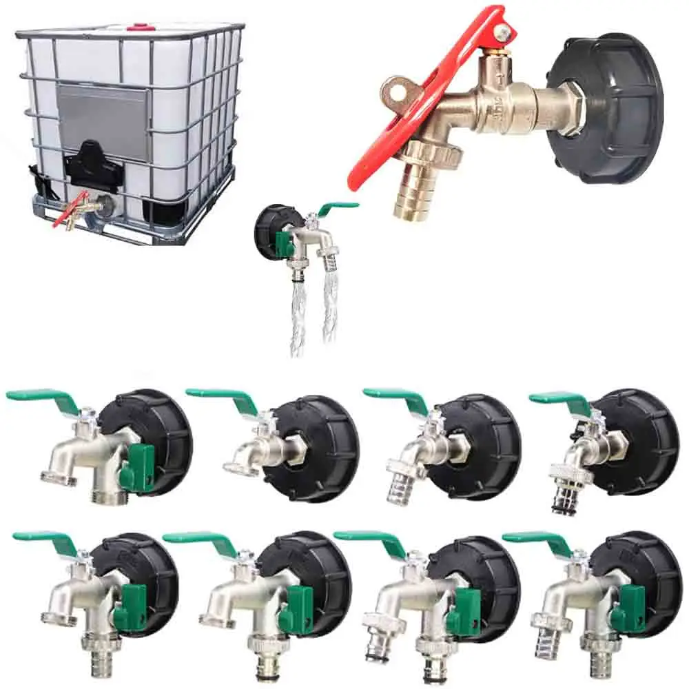 S60x6 Ibc Extended Outlet Valve Ibc Adapter For Garden Hose Faucet ...