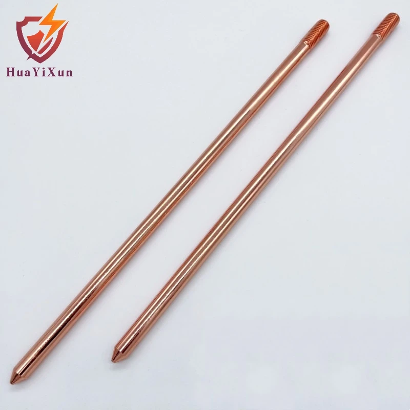 Round Pure Copper Ground Earthing Rod/Copper Earth Rod for High Voltage ...