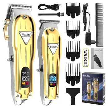 Waikil Professional Rechargeable Electric Hair Trimmers Kit Hair ...