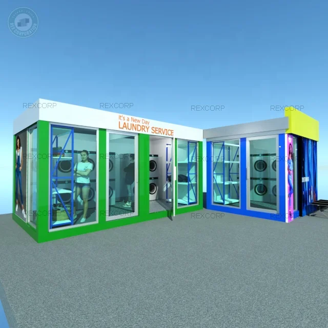 New Popular Modular Mobile Laundry Mini Mobile Container Laundry ...