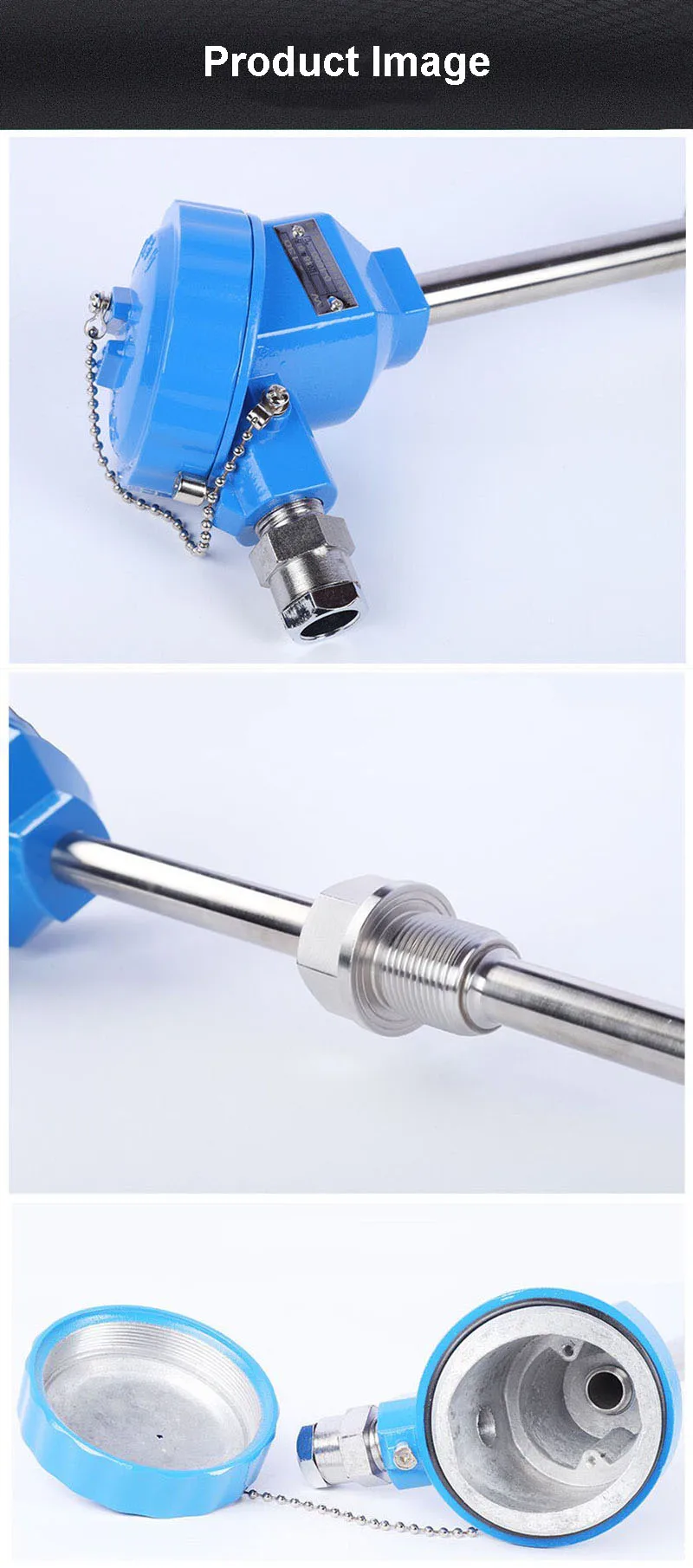 High Temperature Pt100 Temperature Sensor Thermal Resistance Probe Pt1000 Integrated Temperature ...