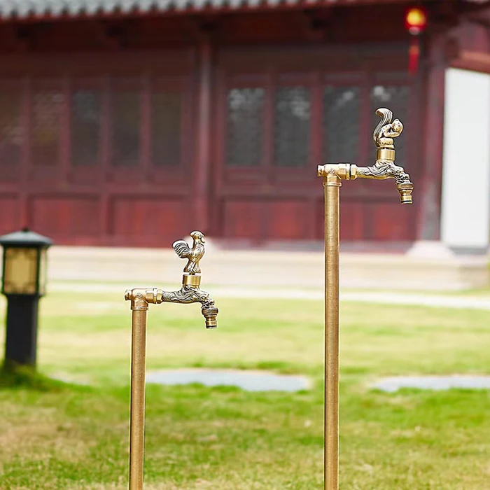 Retro Animal Outdoor Stainless Steel Column Garden Washing Machine ...