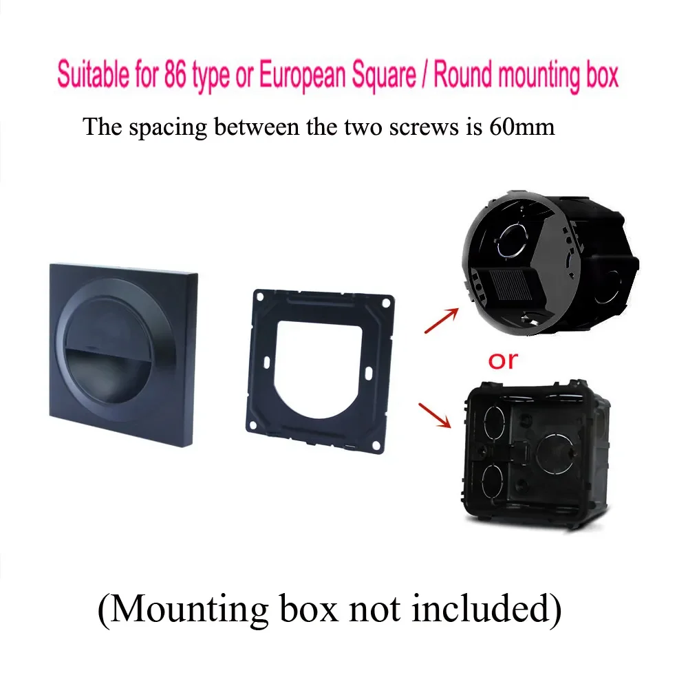 Neonlap 86*86MM 1.5W Recessed Footlight Corridor Square Wall Lamp Step ...