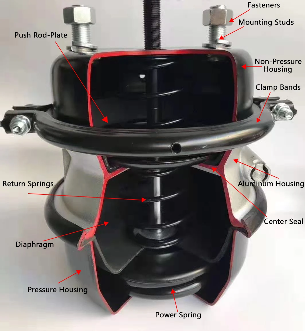 Truck Brake Parts Sealed T30/30dd Air Brake Chamber 2.5" Stroke For ...
