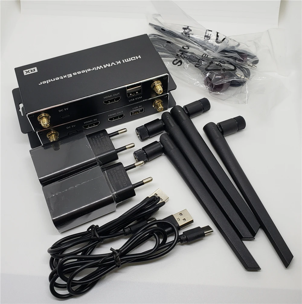 4k 200m Wireless Hdmi Kvm Extender Hdmi Usb Kvm Wireless Extender Audio ...