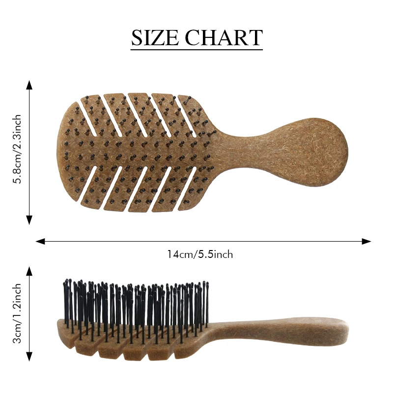 Eco Friendly Biodegradable Coconut Fiber Vent Mini Travelling Hair ...
