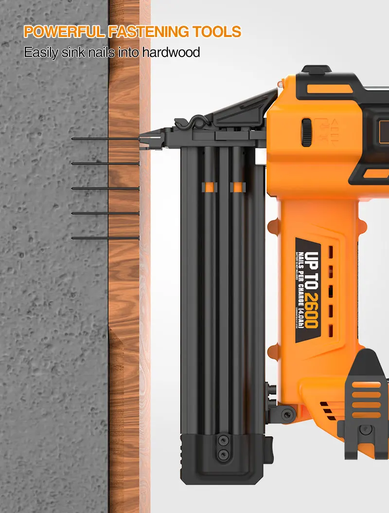 Freeman ST50 Cordless Nail Gun: 20V Lithium-Ion Concrete T Nailer for ...