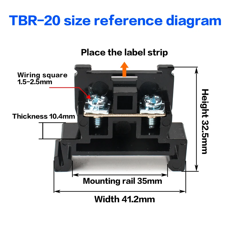 TBR-20 Busbar Wring Board Wire Connector - 200pcs/box